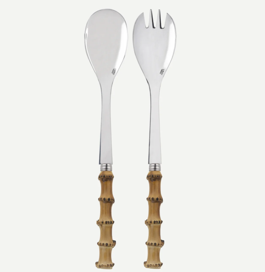Salad cutlery set Panda, Bamboo – Hadley & Home