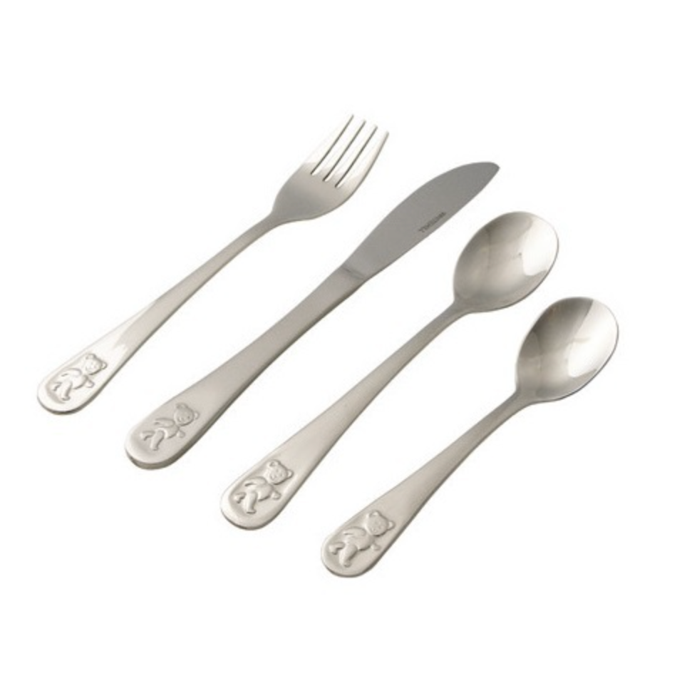 Stainless Steel Teddy Bear Cutlery Set (4 Pc Set) – Hadley & Home